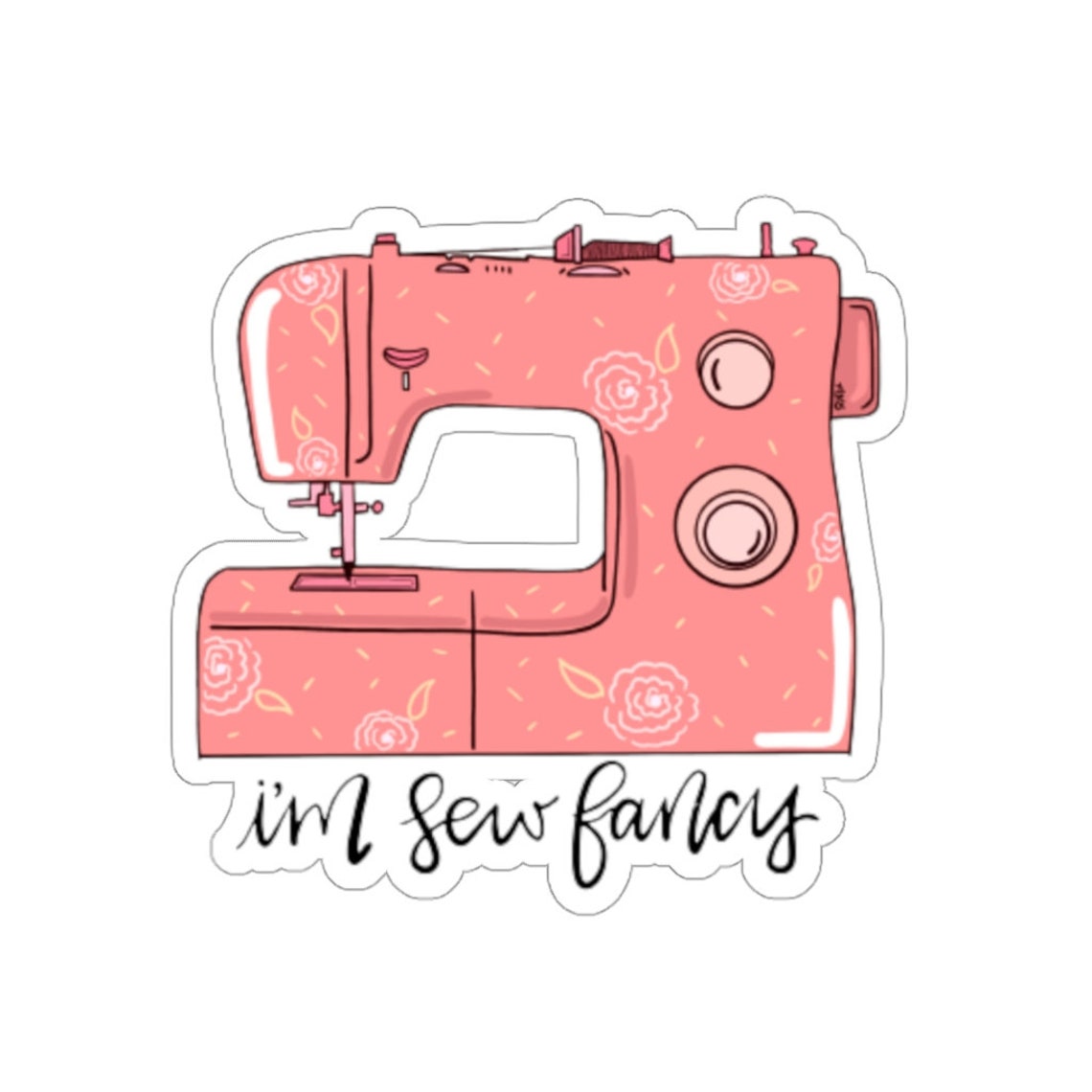 I'm Sew Fancy Sticker - Pink - Etsy