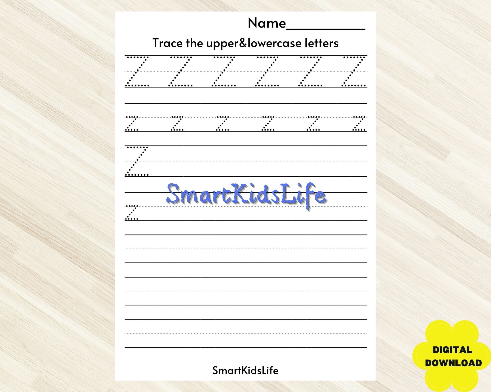 Full Alphabet Tracing Handwriting Practice With Dotted Line - Etsy