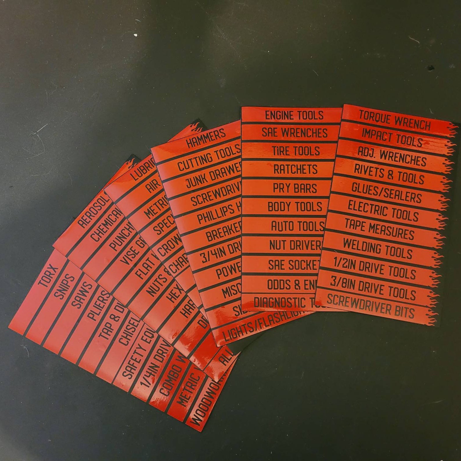 Magnetic Tool Box Labels Tool Box Magnets Tool Box Label | Etsy