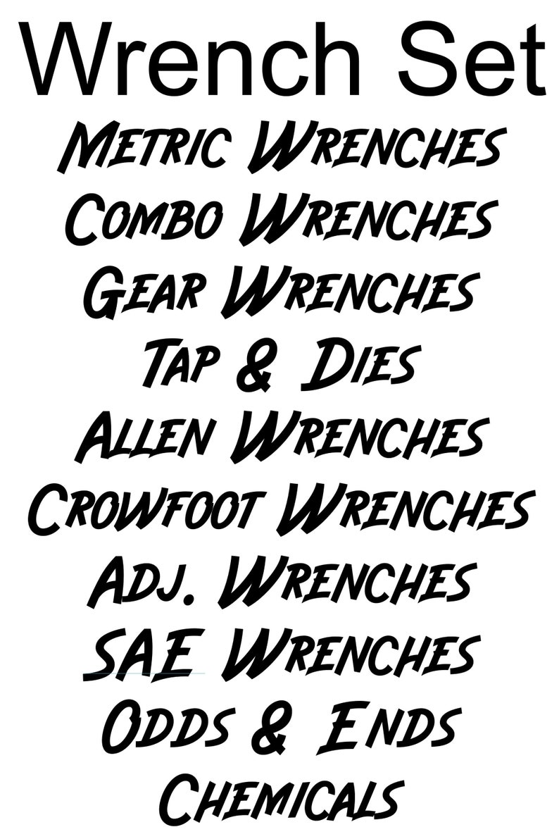 Tool Box Decals, Tool Box Labels, Tool Box Stickers, Toolbox Organizer ...