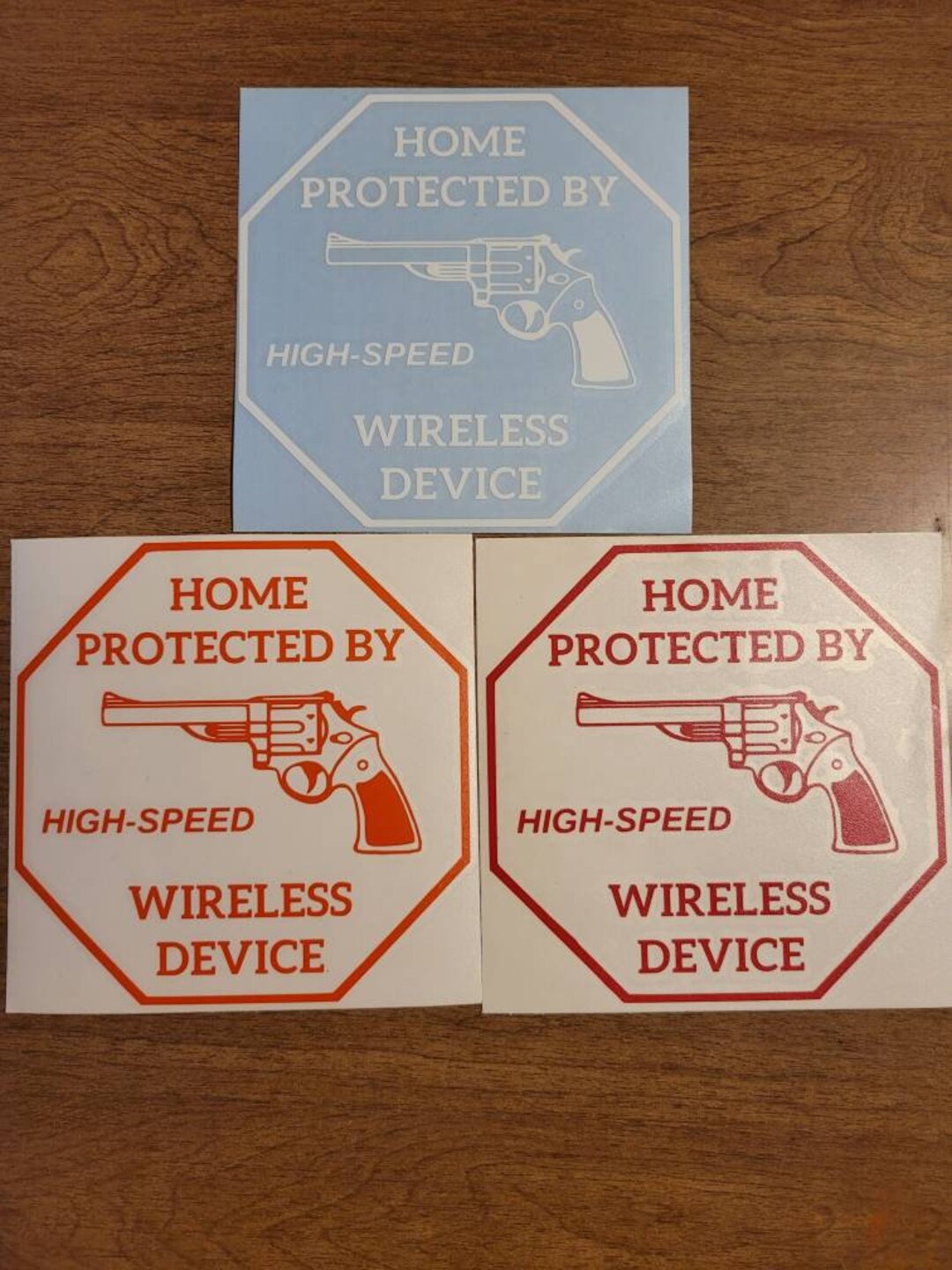 Gun, Home Protected by High Speed Wireless Device Decal, Rifle Decal ...