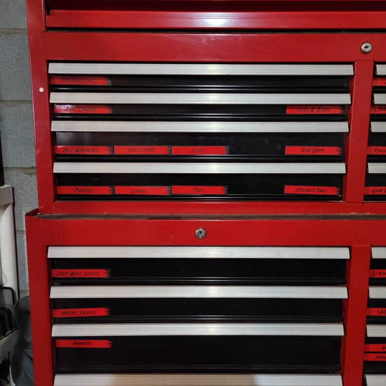 Tool Box Decals, Tool Box Labels, Tool Box Stickers, Toolbox Organizer ...