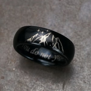 ACOTAR Night Court Ring, Starry Mountains Night Court Ring, Tungsten ...