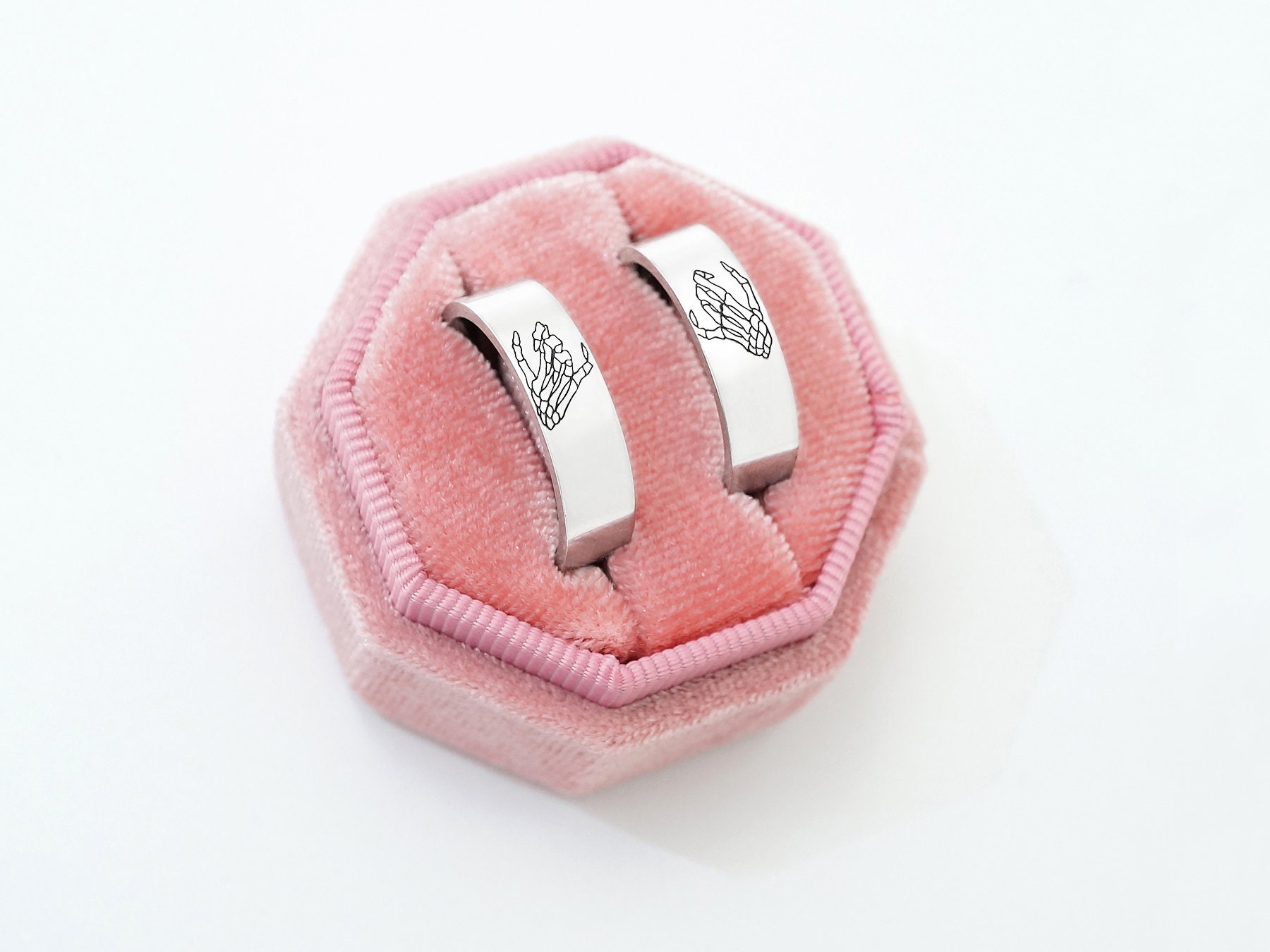 Bestie Skeleton Pinky Swear Rings, Matching Rings for Friendship | Best ...