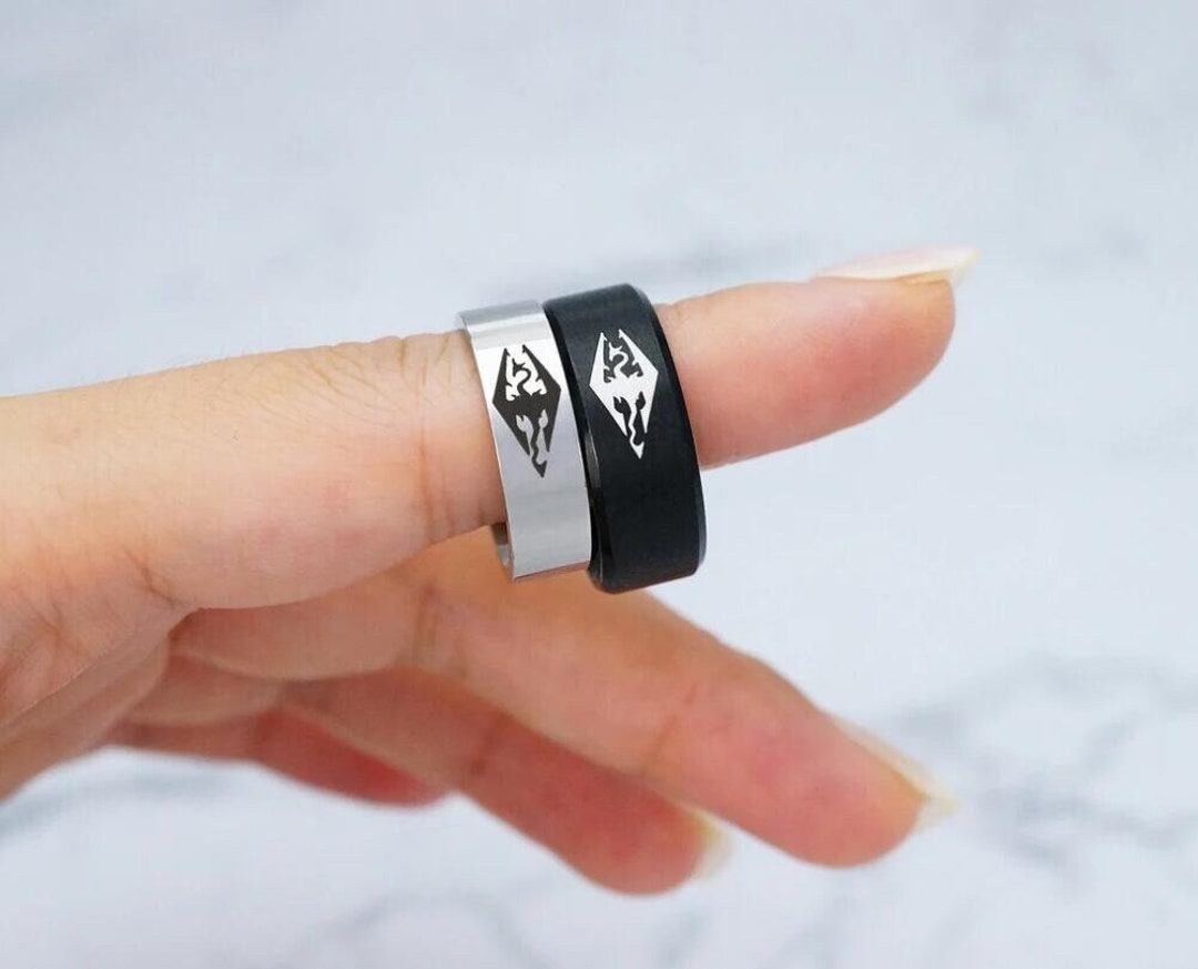 Skyrim Dragon Rings, Couple Rings, the Elder Scrolls V: Skyrim Inspired ...
