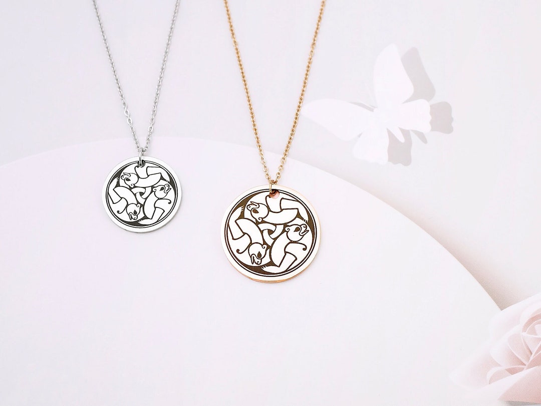 Merida Necklace, Disney Brave Necklace, Celtic Three Bears Necklace ...