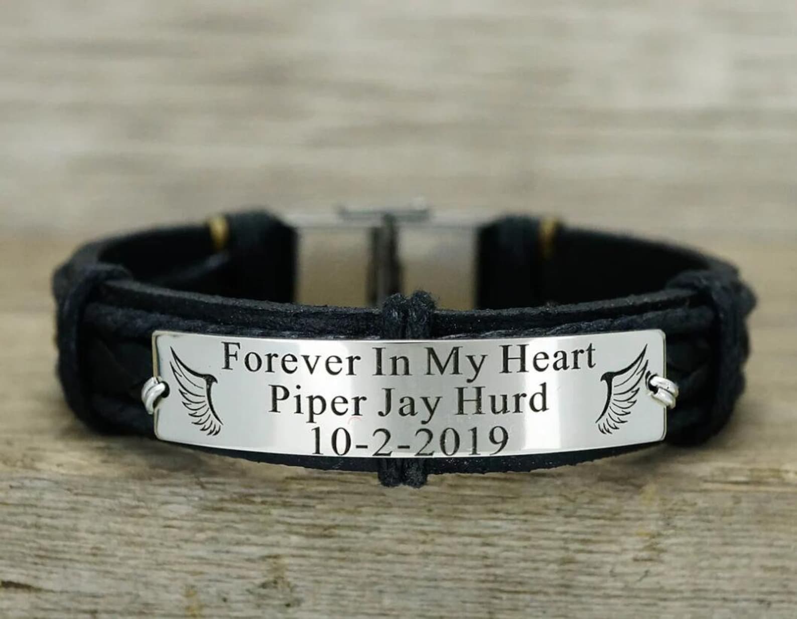 Memorial Bracelet -forever in My Heart- in Memory of Bracelet, KIA ...