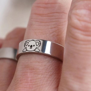 Cute Koala Ring, Peeking Koala & Sleeping Koala - Etsy