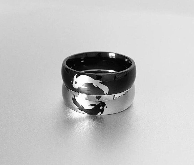 Tui and La Couple Ring, Yin Yang Koi Fish, Tui La, Avatar Moon Spirit ...