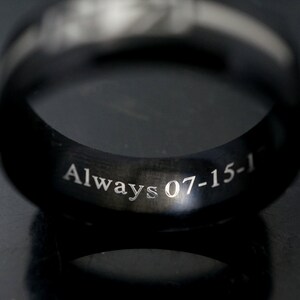 Mass Effect Ring, N7 Ring, Video Game Jewelry, IP Beveled Edge Tungsten ...