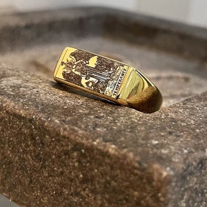 The Fool Tarot Card Ring in Black, Stainless Steel Ring in Multi Colors ...