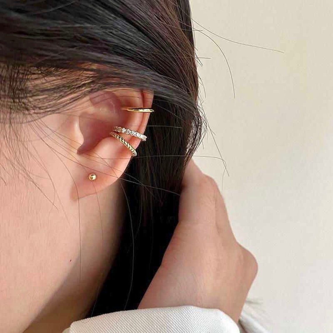 Multiple Ear Cuffs Ear Cuff No Piercing Gold Ear Cuffs | Etsy