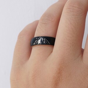 ACOTAR Ring, Night Court Ring, Stary Night Ring, Silver Tungsten Ring ...