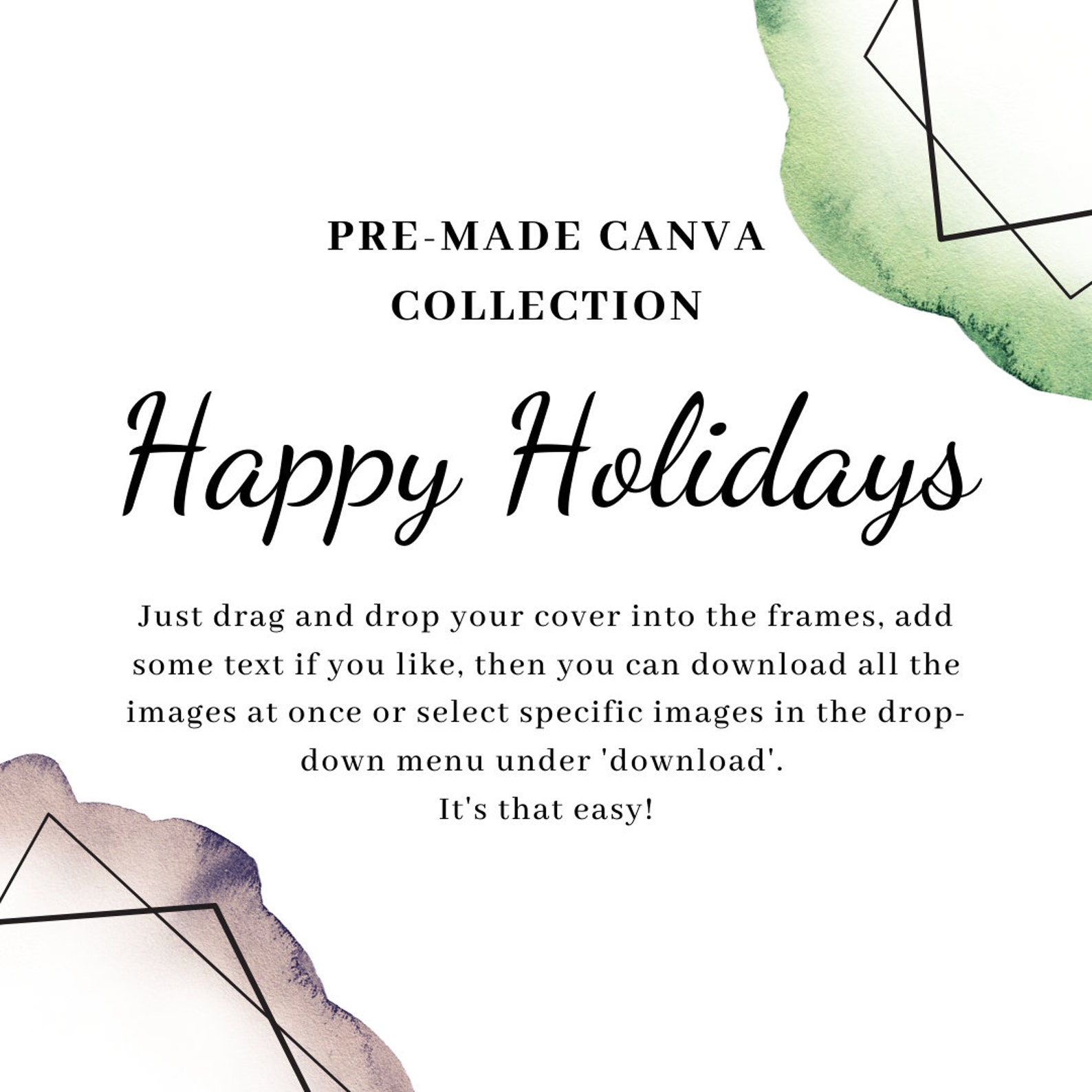 Pre-made Canva Templates Happy Holidays Collection - Etsy Australia