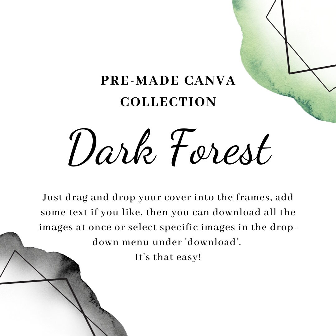 Pre-made Canva Templates - Dark Forest Collection | Stock Photography ...