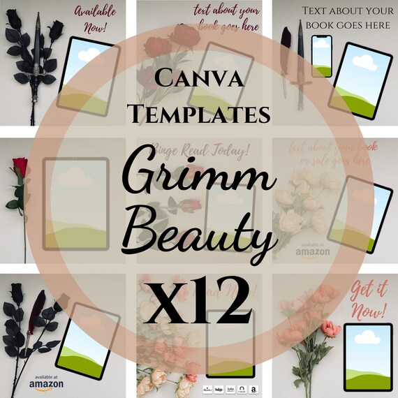 Pre-made Canva Templates Grimm Beauty Collection | Etsy