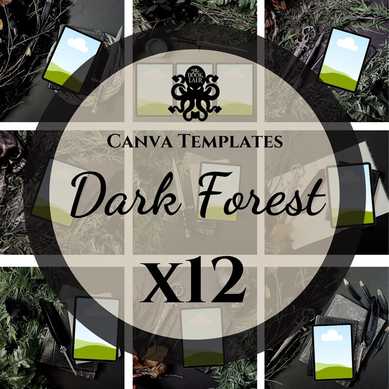 Pre-made Canva Templates Dark Forest Collection Stock - Etsy