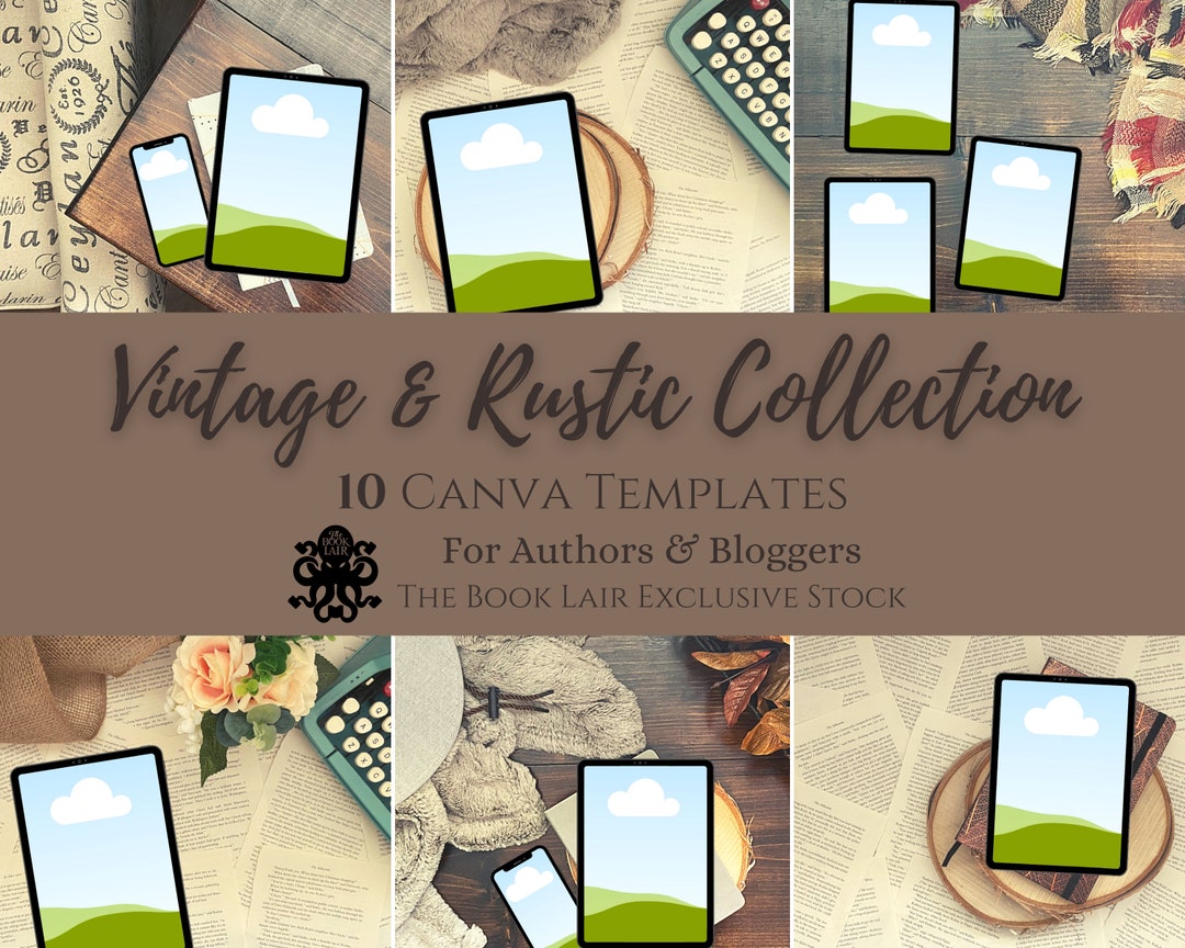 Pre-made Canva Templates - Vintage & Rustic - Paper Teal Collection - Etsy