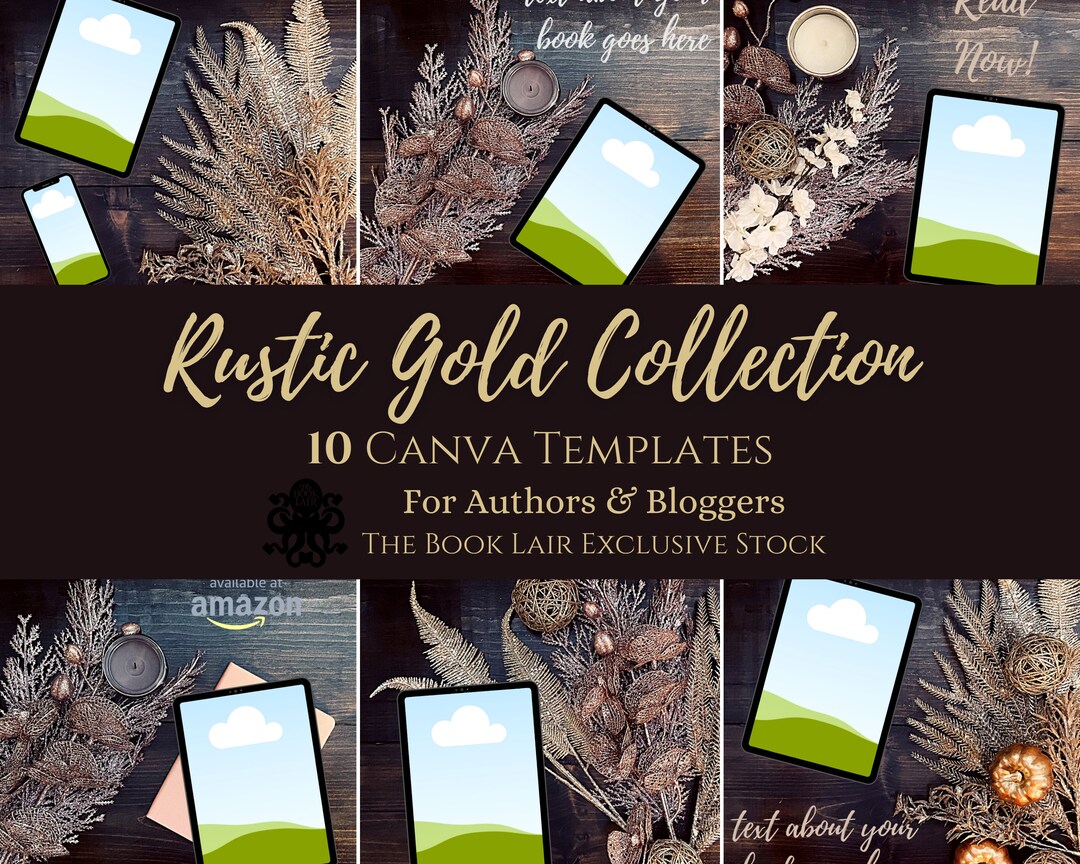 Pre-made Canva Templates - Rustic Gold Collection - Etsy