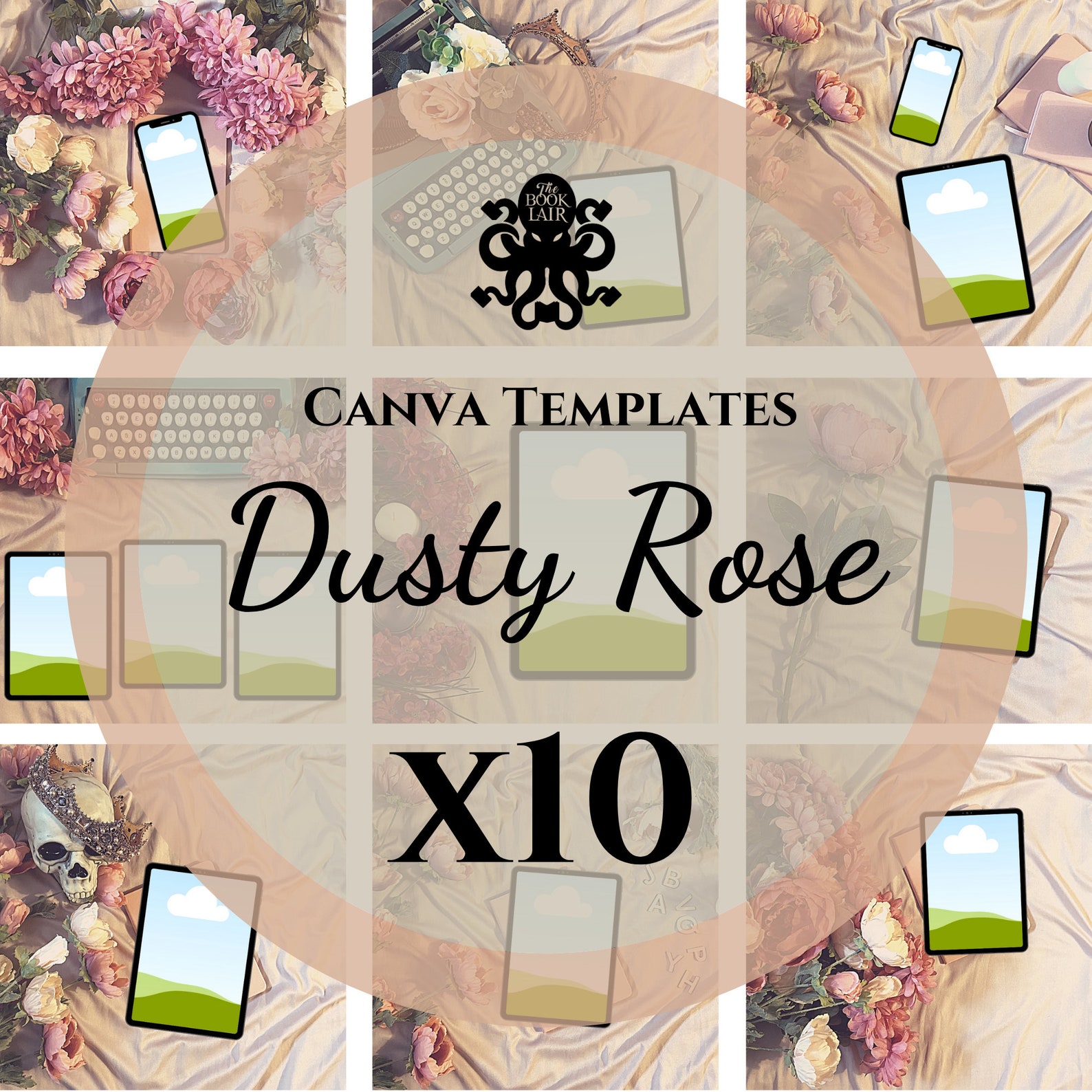 Pre-made Canva Templates Dusty Rose Collection Stock | Etsy