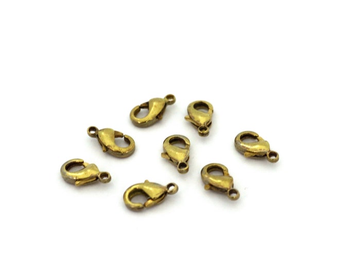 Brass Parrot Clasp Raw Brass Lobster Claw Clasps Jewelry Supplies 11 ...