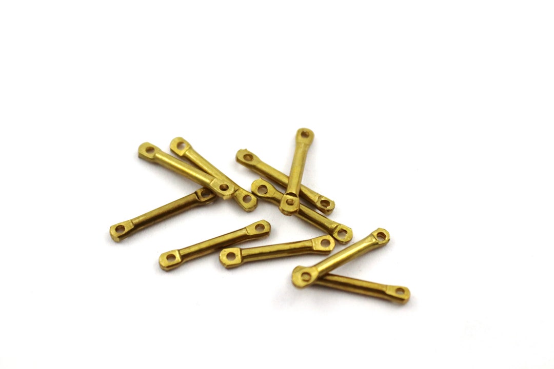 2x15 Mm Raw Brass Round Bar, Round Stick Connector, Round Rod Findings ...