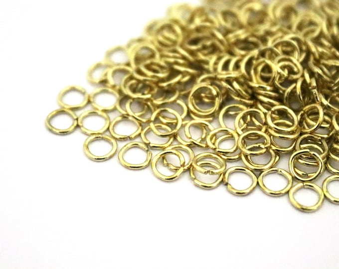 Brass Open Jump Rings 10x1.5mm Gold Tone Plated Brass Open Jump Rings ...
