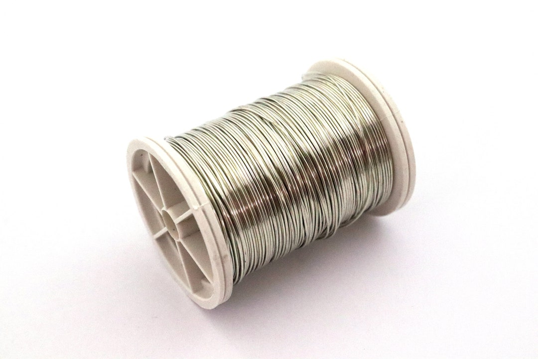 18 - 20 - 22 - 26 - 28 Gauge, Silver Color Copper Wire, Artistic Wire ...
