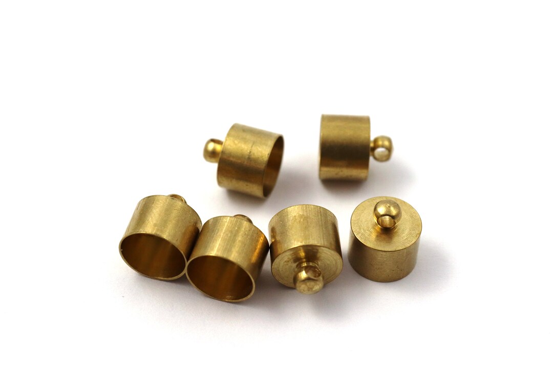 9x10 Mm Raw Brass Capsule, Tube End Cap, Capsule With Loop, End Cap ...