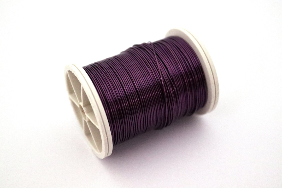 20 - 22 - 26 - 28 Gauge, Purple Color Copper Wire, Artistic Wire, Dead ...