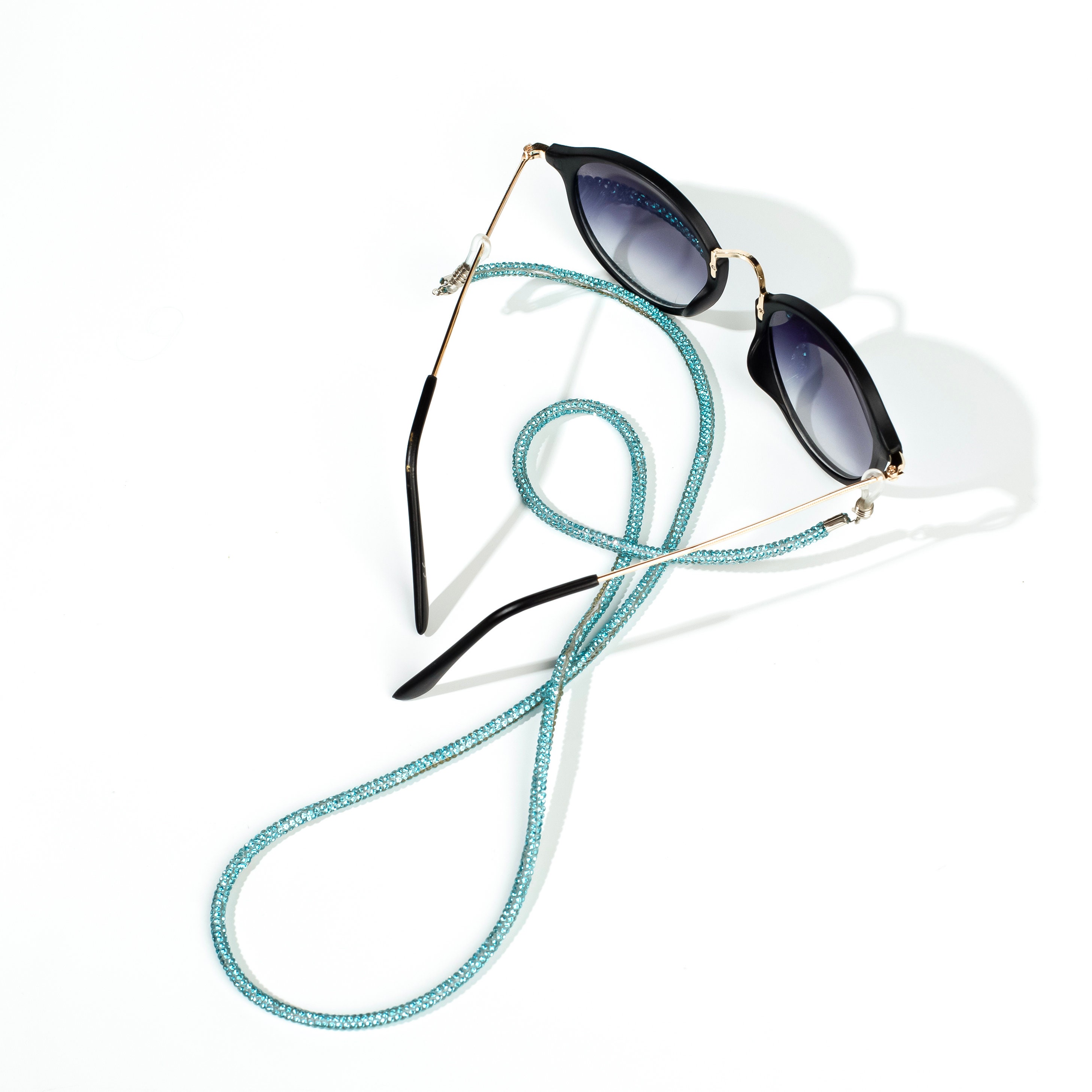 Light Blue Color Glasses Strap, Glasses Accessory, Stoned Glasses ...