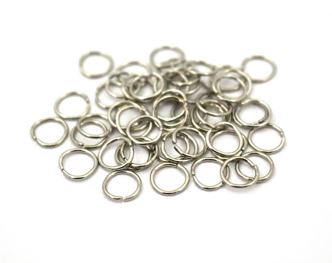Brass Open Jump Rings 4x3x0.5mm Silver Tone Plated Brass Open Jump ...