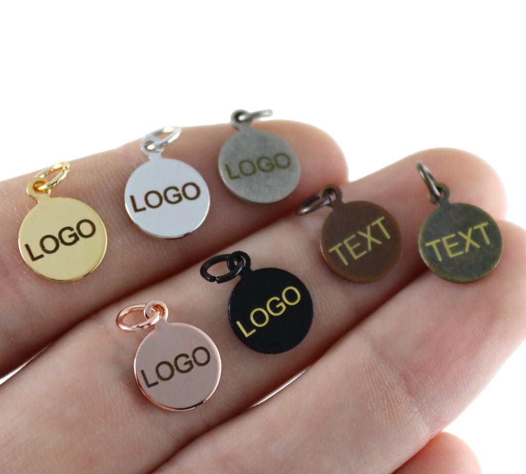 Custom Laser Engraved Logo Tag, Custom Jewelry Tag, Personalized Logo ...