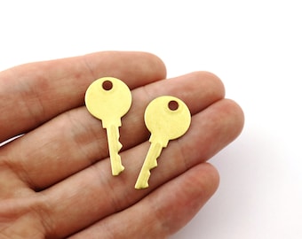 33x14.95mm Raw Brass Key Shape Pendant Brass Key Pendant - Etsy