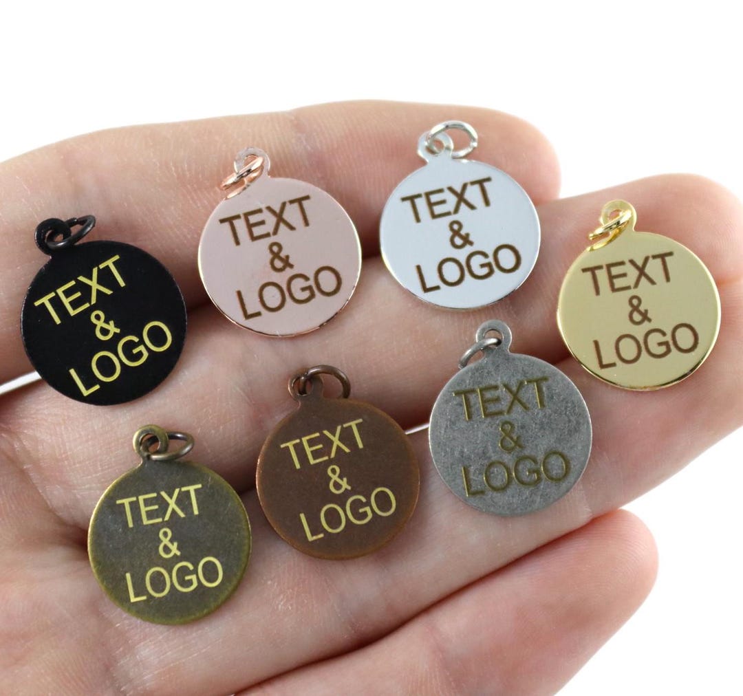 Custom Laser Engraved Logo Tag, Custom Jewelry Tag, Personalized Logo ...