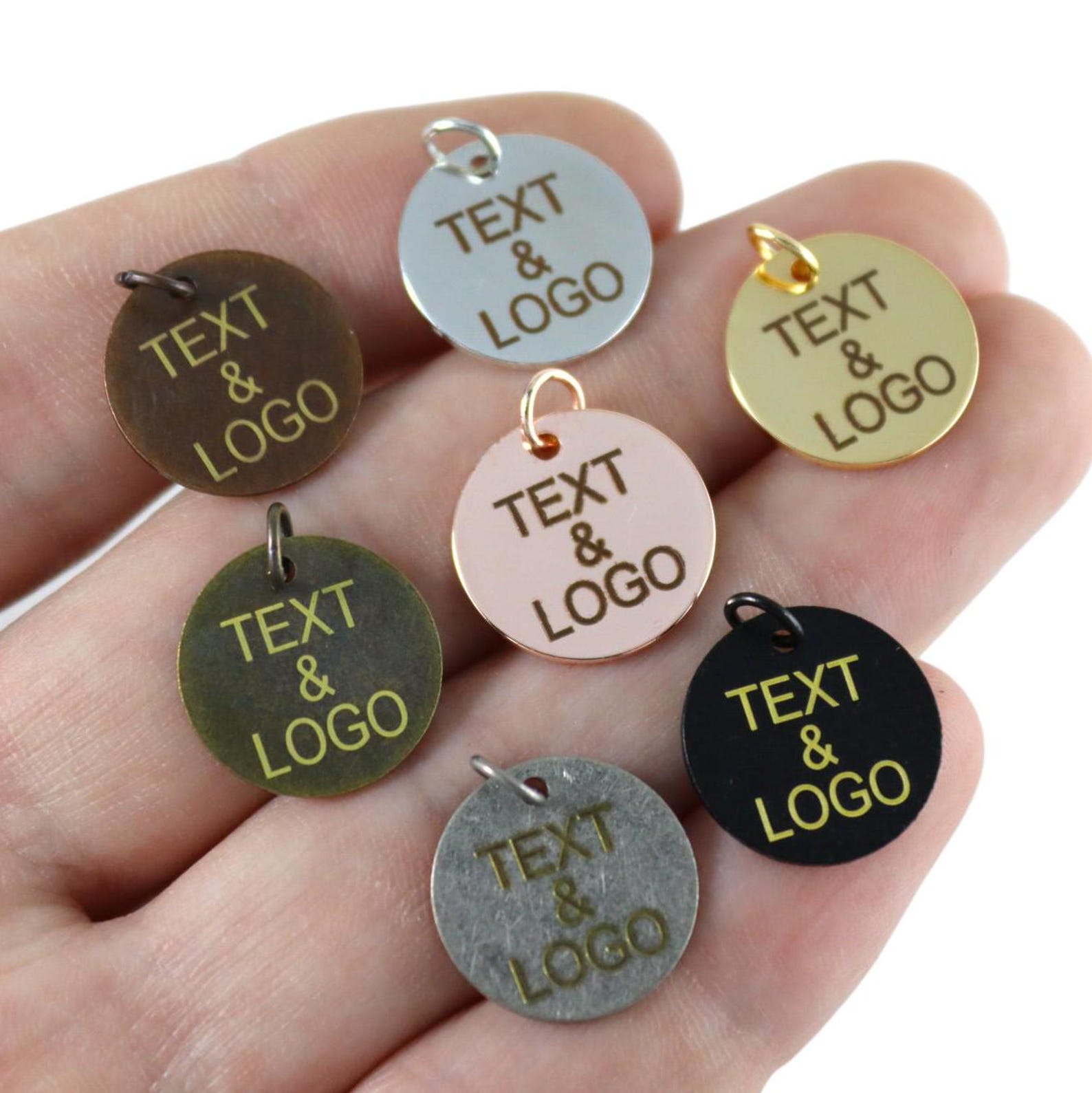 Custom Laser Engraved Logo Tag, Custom Jewelry Tag, Personalized Logo ...