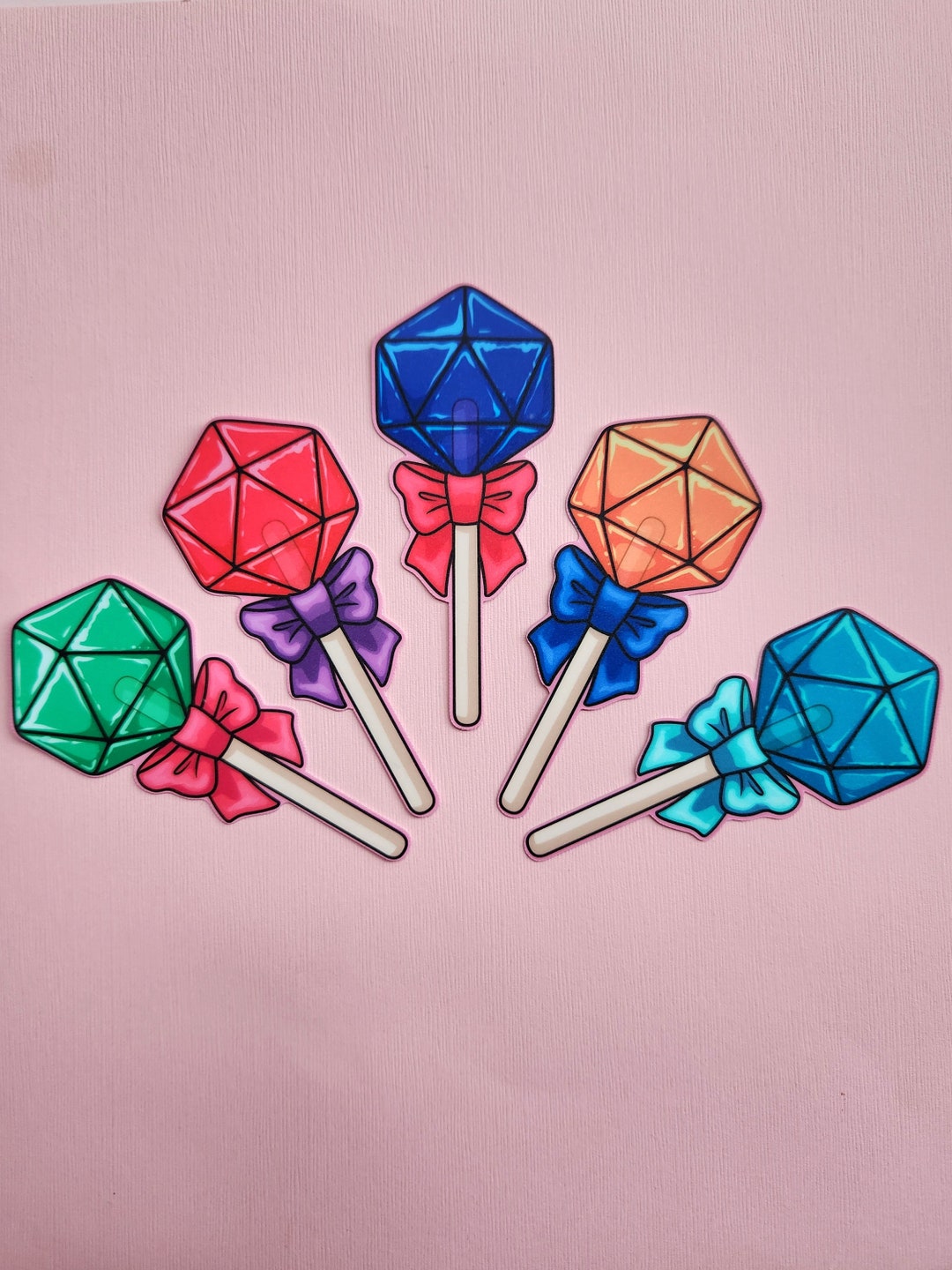 5 Pretty Guardian D20 Magical Girl Lollipops RPG Vinyl Stickers - Etsy