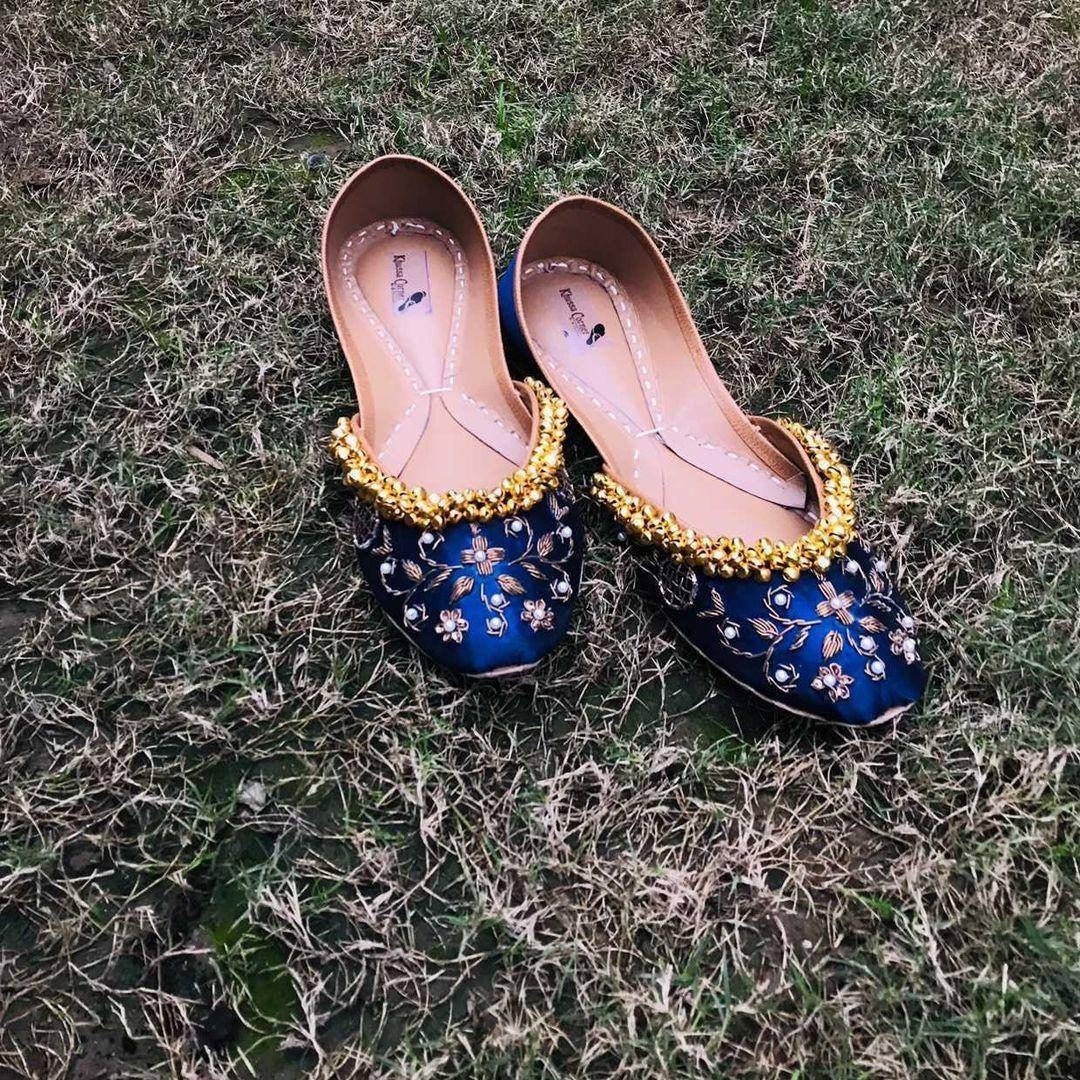 Royal Blue Handmade Ethnic Majori Bridal Khussa for Ladies - Etsy