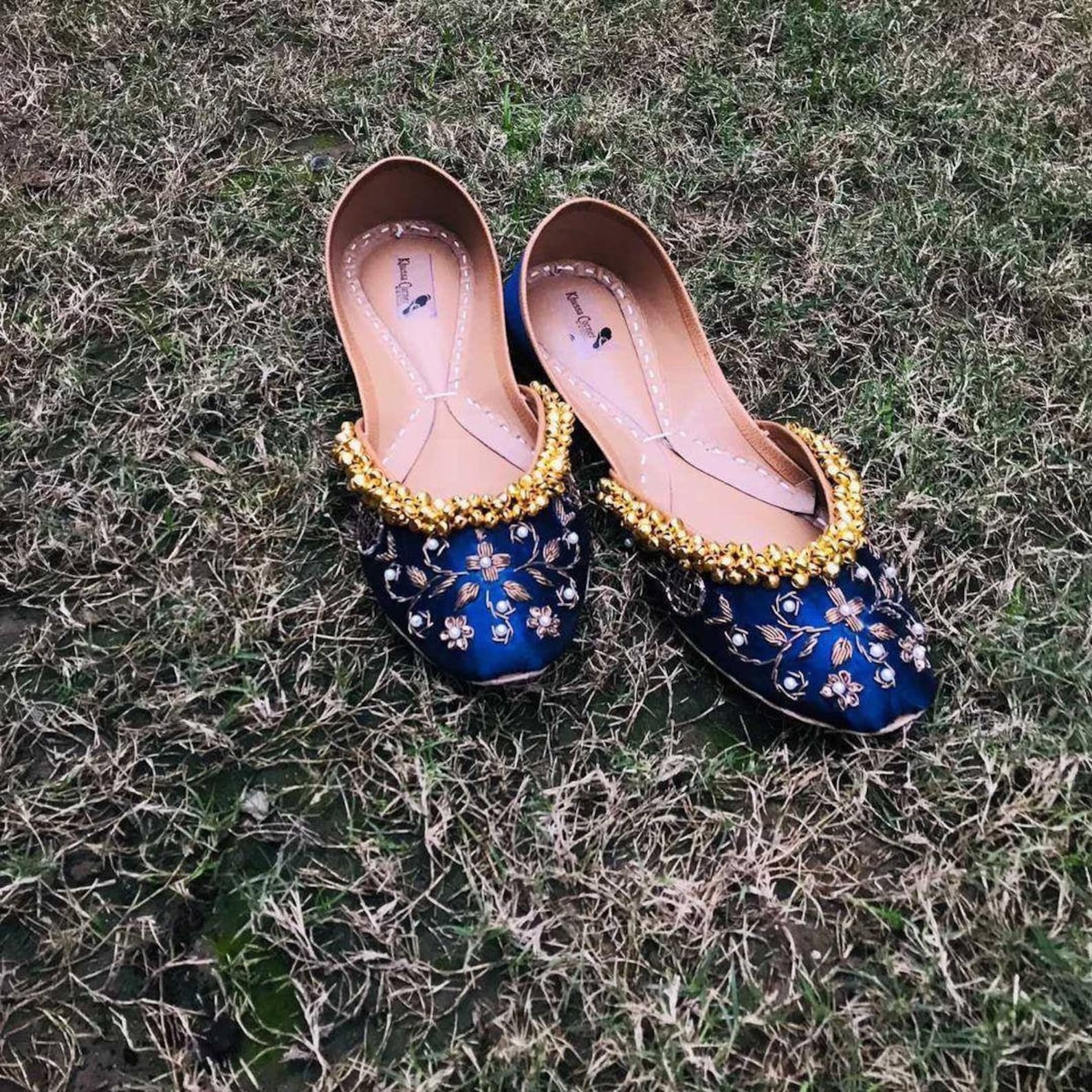 Royal Blue Handmade Ethnic Majori Bridal Khussa for Ladies - Etsy