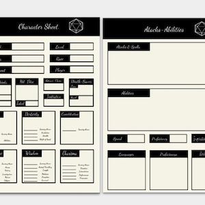 Customizable D&D Character Sheet PDF - Etsy