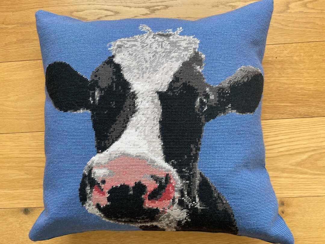Curious Cow Needlepoint Kit - Etsy