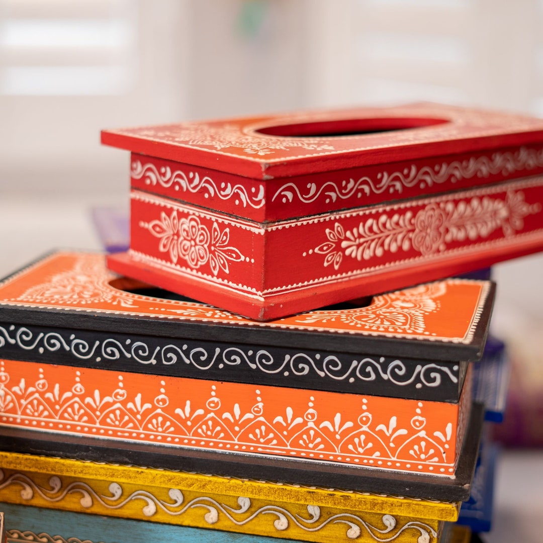 Wooden Tissue Box for Refill Rectangular Tissue Holder Reusable Storage ...