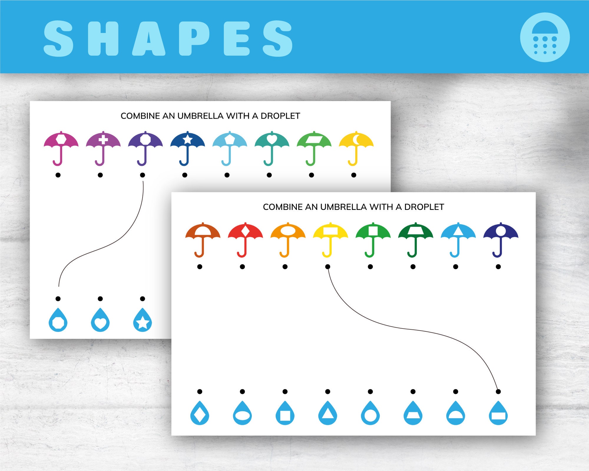 Geometric Shapes Bundle - Shape Matching Activities | Shapes Flash ...