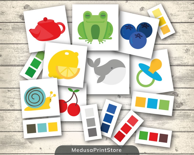 Fun and Educational Kids Color Palette Matching Set: Color Activity ...