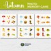 Autumn Photo Memory Game Fall Memory Game Fall Activities Memory Game ...