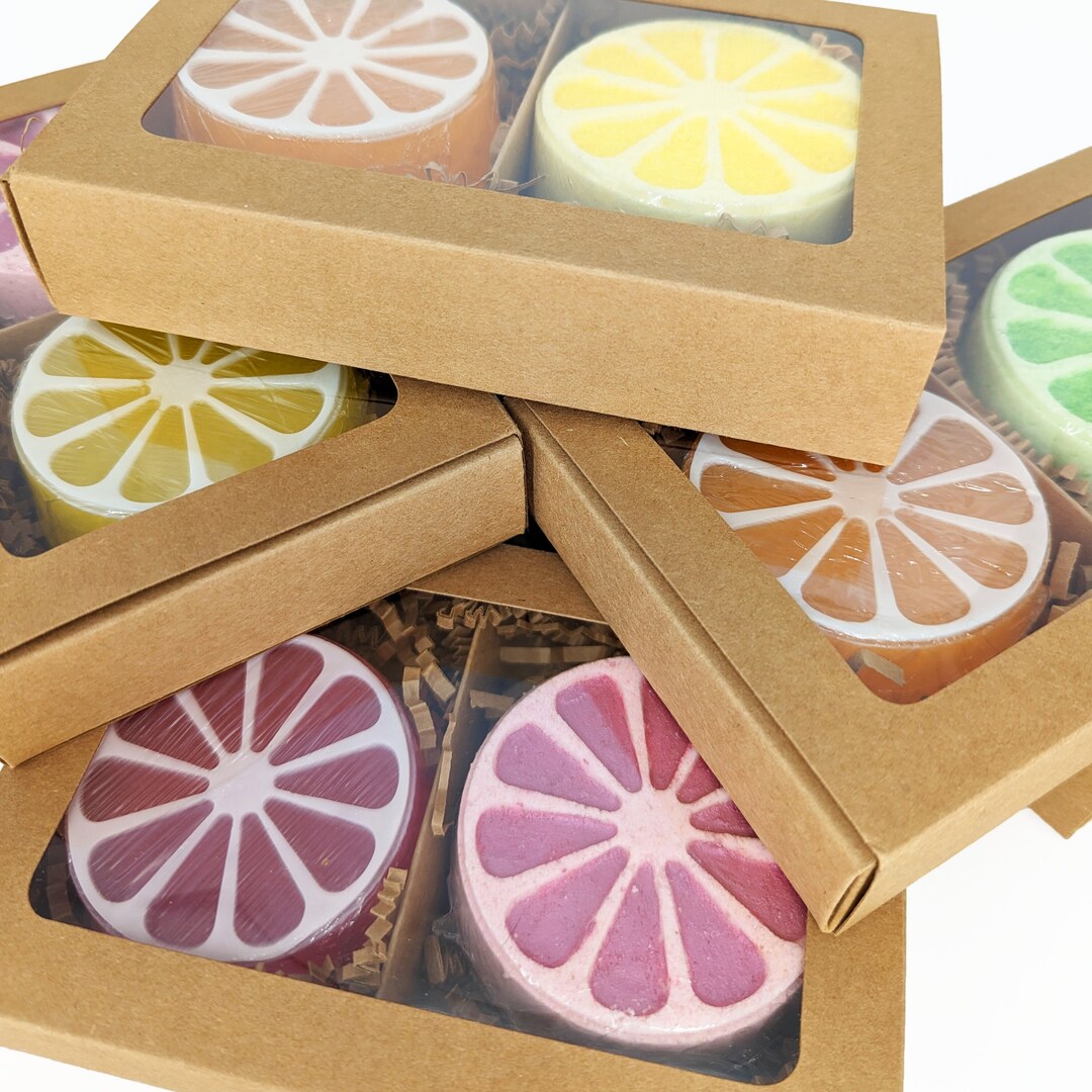 Customizable Citrus Gift Box - Choose Citrus Glycerin Soap or Bath Bomb ...