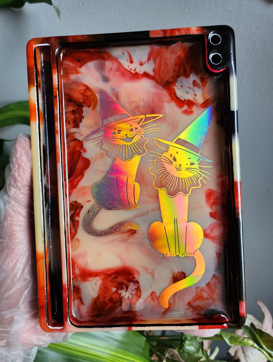 Multi Use Clown Cats Rolling Tray Red White and Black - Etsy