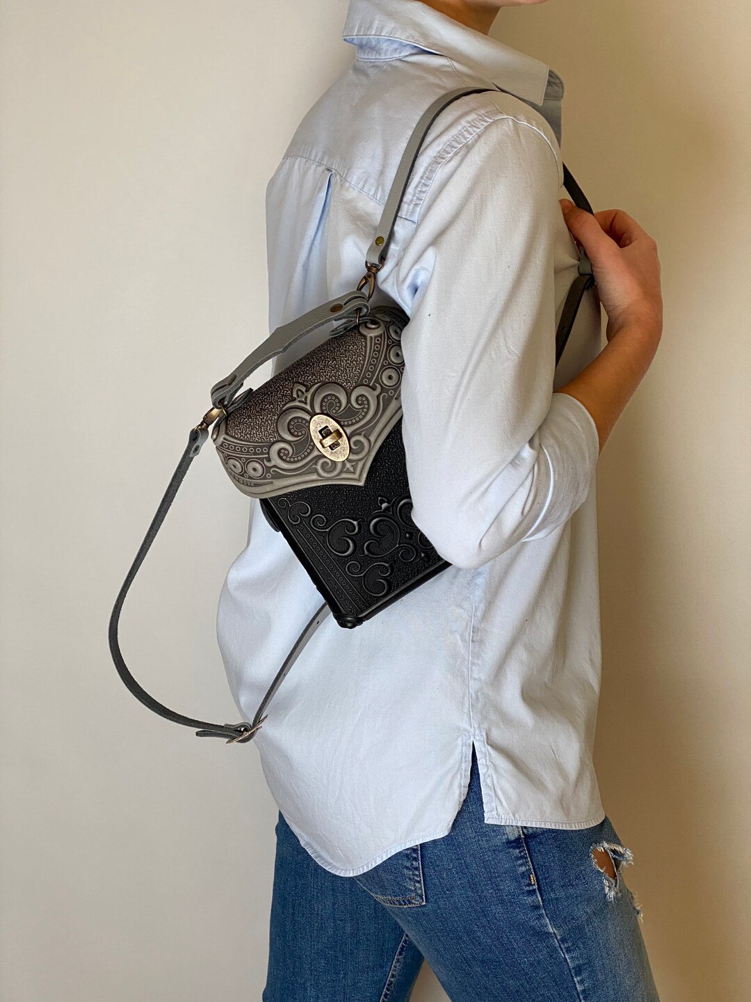 Mini Leather Backpack Purse for Women Backpack Tote Convertible Preppy ...