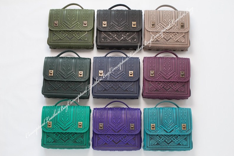 Purple Crossbody Briefcase Women's Leather Attaché Purple - Etsy