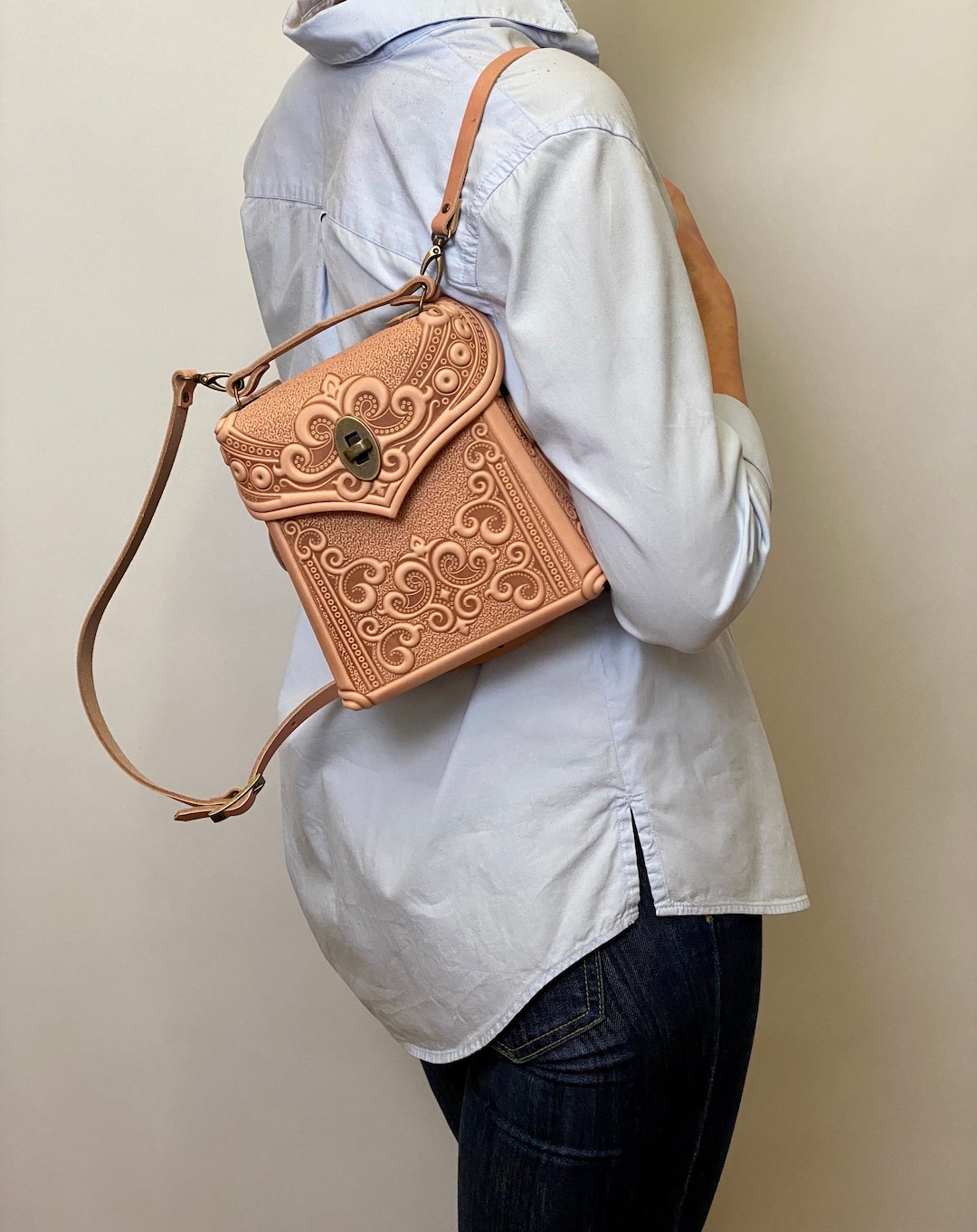 Backpack Purse Leather Mini Backpack Convertible Small Handmade Purse ...